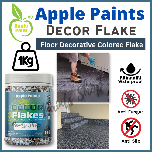 🍏 1KG Apple Decor Colour Flake Only / Use for Lantai Tandas Epoxy Flake ...