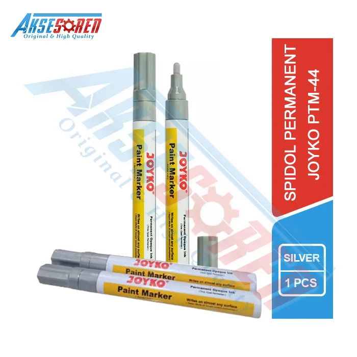 Spidol Permanent Warna Silver Joyko PTM-44 [1 pcs] / Cat Papan Tulis ...