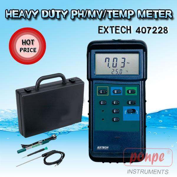 EXTECH เครื่องวัดกรดด่าง พีเอช มิเตอร์ รุ่น 407228 (สีน้ำเงิน)[ของแท้ ...