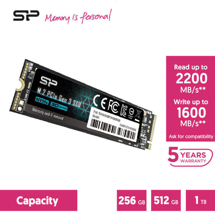 Silicon Power A60 m2 NVME SSD 256GB 512GB 1TB M.2 2280 PCIE nvme ...