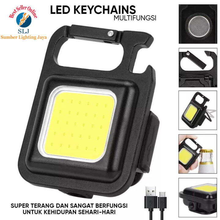 LAMPU LED GANTUNGAN KUNCI MULTIFUNGSI / LAMPU CAMPING CAS USB / LAMPU ...