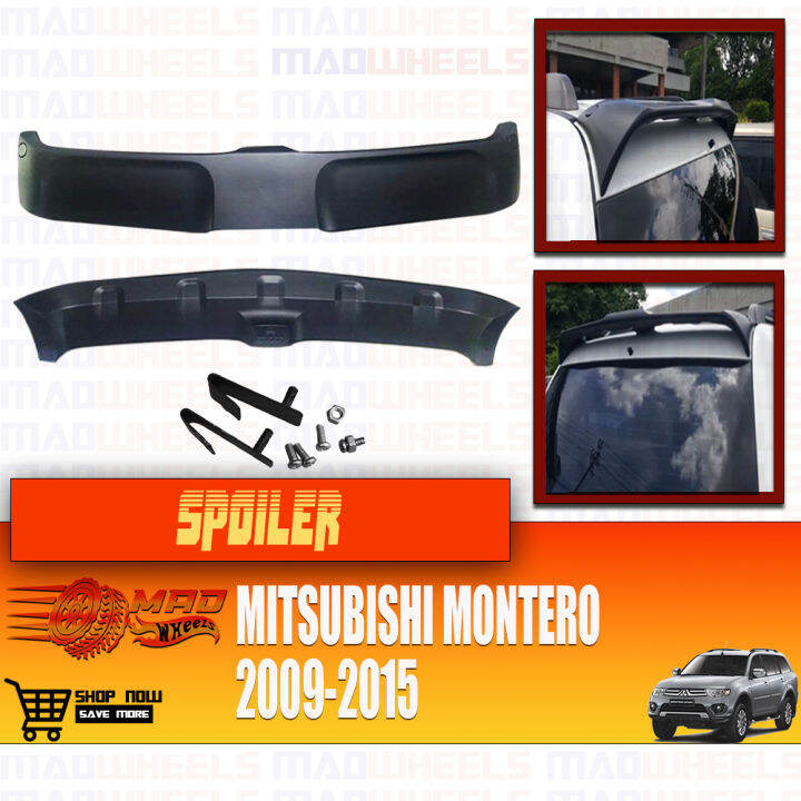 Mitsubishi Montero 2009-2015 Clip Type Rear Trunk Spoiler (Matte Black ...