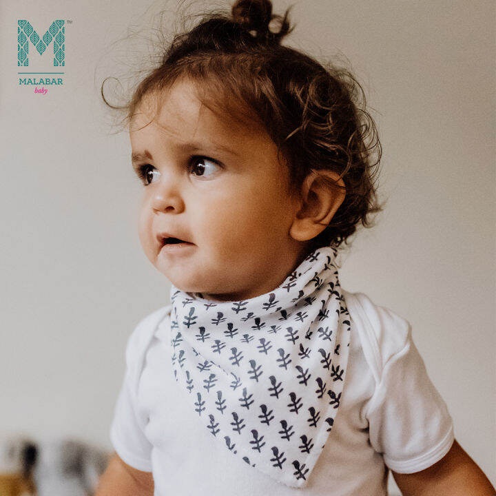 Malabar Baby 100% Indian Organic Cotton Bandana Single Bib | Lazada PH
