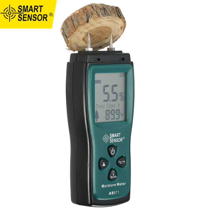 SMART SENSOR Handheld Mini Wood Moisture Meter Digital LCD Lumber Damp ...