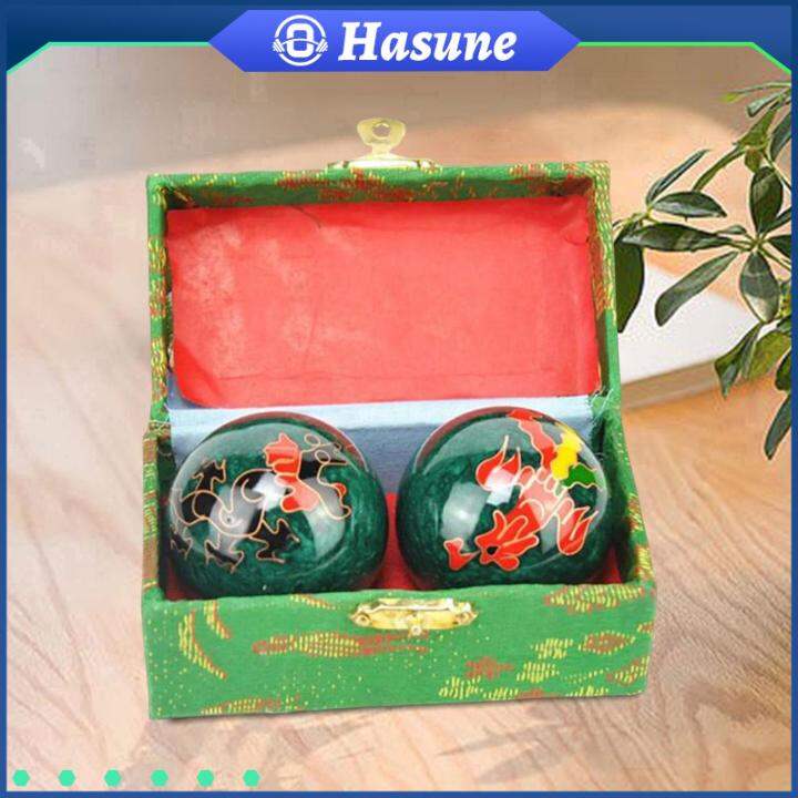 Hasune ลูกบอลนวดมือ2ชิ้นพร้อมกับกล่องเก็บของแบบพกพาใช้ซ้ำได้ของขวัญ ...