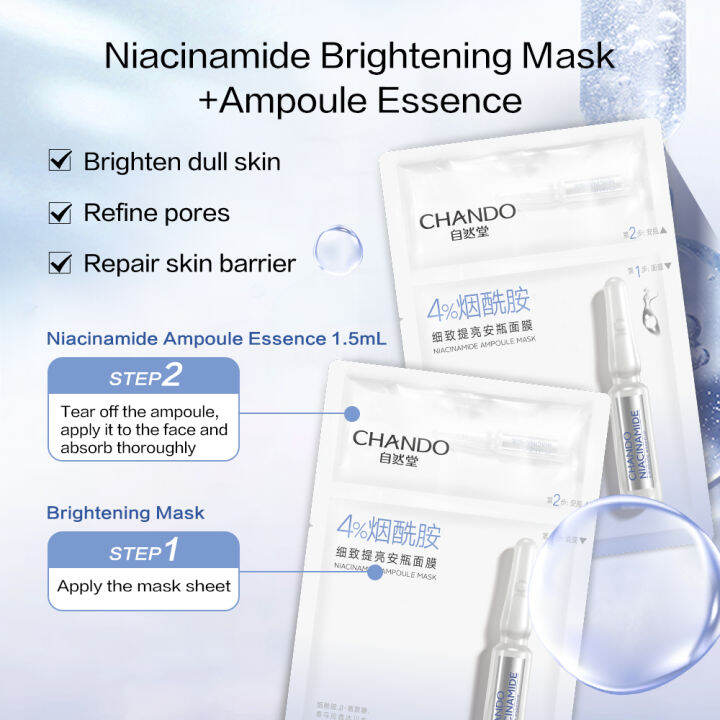 CHANDO Himalaya 自然堂 2 Steps Ampoule Essence Mask Brightening/Anti-Ane ...