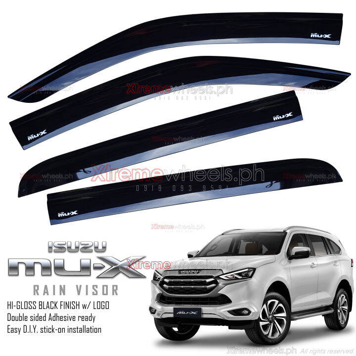 Isuzu Mux LS LS-A LSE 2022-2023 Door / Window Visor Thailand Made Black ...