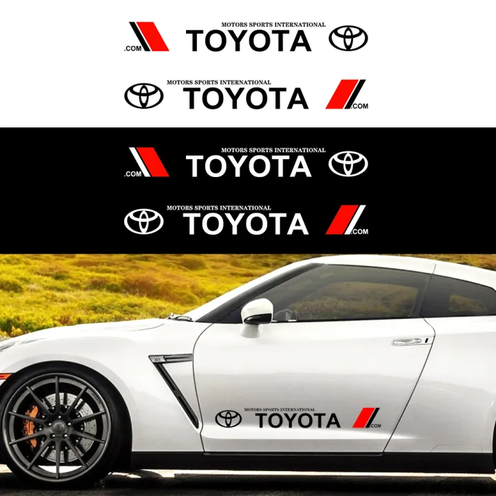 2pcs car body sticker car door side sticker car logo decal decoration ...