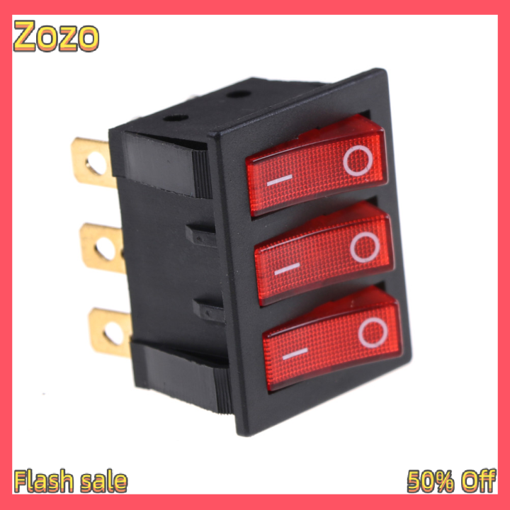 Zozo Ready Stock KCD3 34*40 Big Rocker Switches With Red Light Three ...