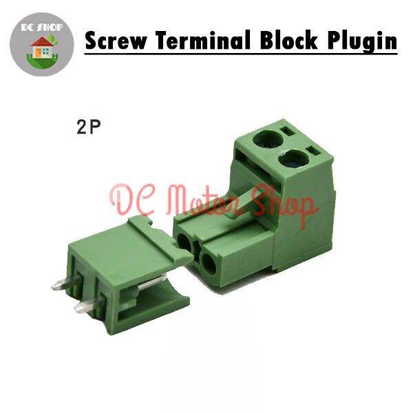 Terminal Block Konektor Plugable 5.08mm 2 Pin Screw Connector Straight ...