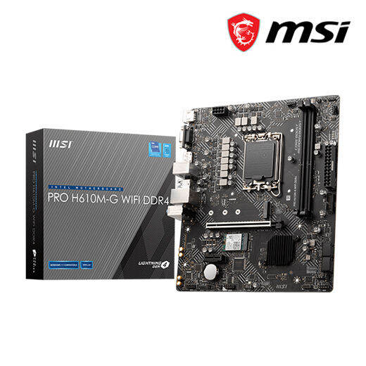 MSI PRO H610M-G WIFI DDR4 Motherboard - Intel H610 (LGA 1700 ...