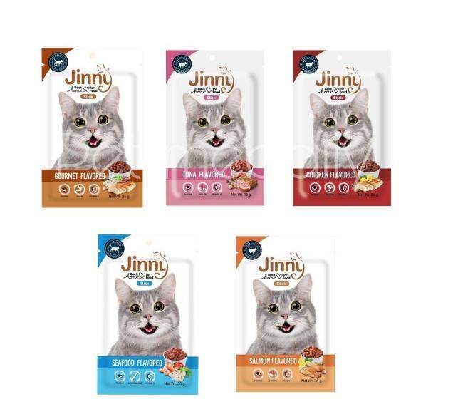 Jinny snack ขนมแท่งสำหรับแมว ขนมเสริมน้ำมันปลา 35 g. | Lazada.co.th