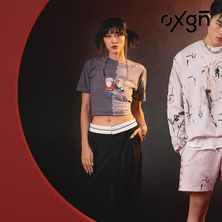 OXGN Jujutsu Kaisen Sukuna Ichiro Two Tone T-Shirt for Men and Women (Multi Color Combination ...