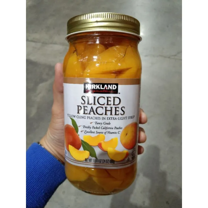 Kirkland Signature Sliced Peaches Yellow Cling Peaches in Extra-Light ...