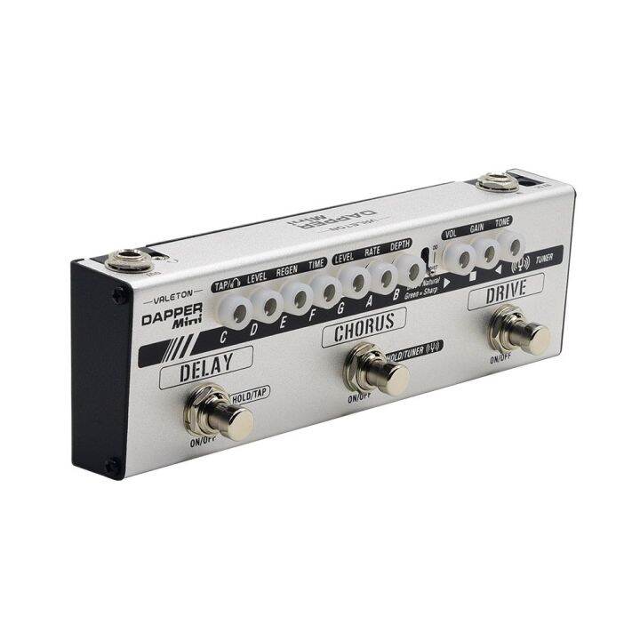 Valeton Dapper Mini Multi effects Pedal Drive Overdrive Distortion Tuner Chorus Delay 4 Modules ...