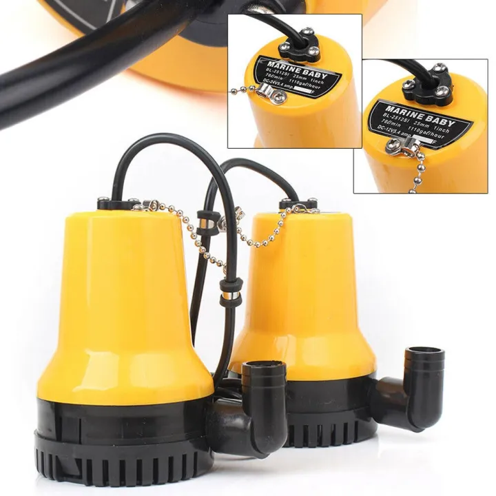 DC 12V 50W 4500LH Submersible Water Pump Clean Clear Dirty Pool Pond ...