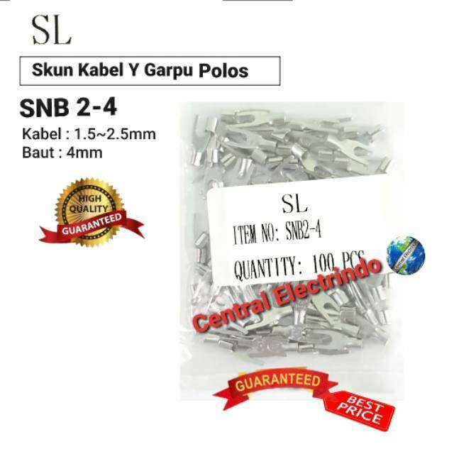 Skun kabel Y Garpu Polos SNB 2-4 Kabel 1.5~2.5m Baut 4mm SL. | Lazada Indonesia