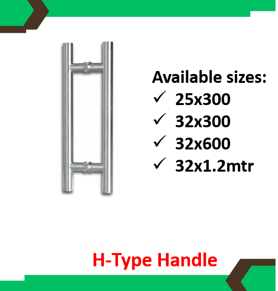Stainless 304 H-type Door Handle Glass Door Handle | Lazada PH