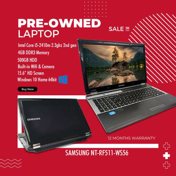 Laptop Samsung NT-RF511-WS56 Core i5-2410M 2nd Gen 4GB DDR3 500GB HDD ...