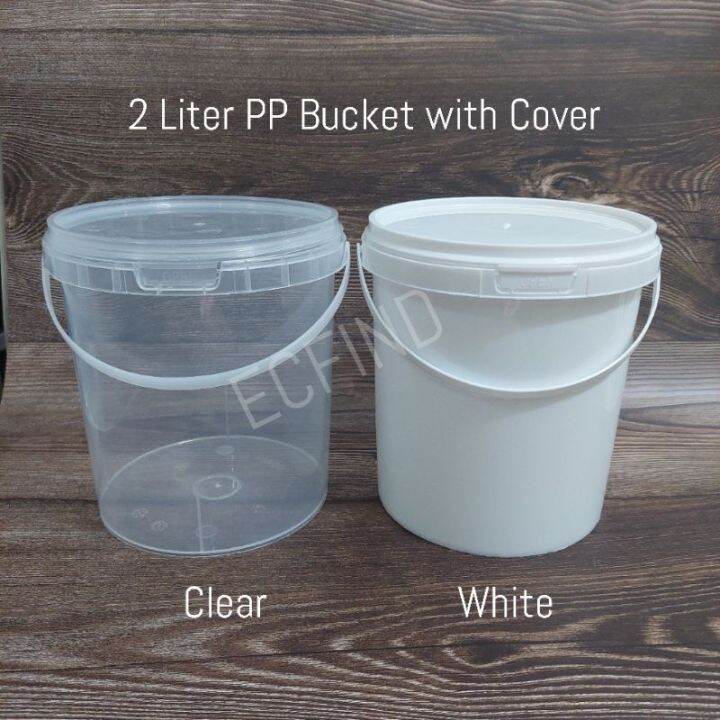 [BULK 1 Order 24 pcs] 2 Liter Bucket Container with Cap and Handle ...