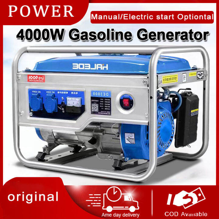 Gasoline Generator Four Stroke Portable Power Generator For Home 4000W ...