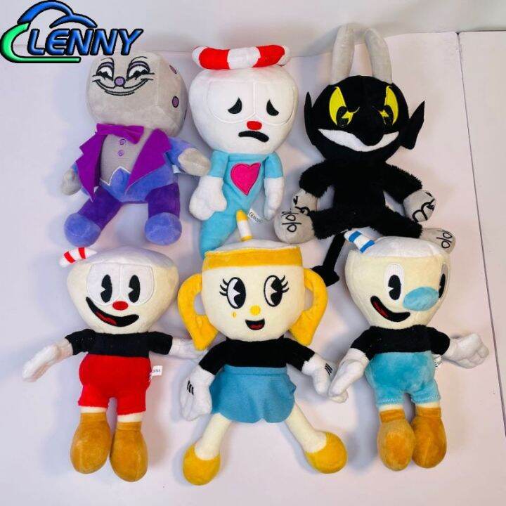 Cupheads ตุ๊กตาหนานุ่มการ์ตูนเกมผจญภัยน่ารัก,ตุ๊กตาเครื่องหมาย Cuphead สำหรับสะสมแฟนๆ | Lazada.co.th