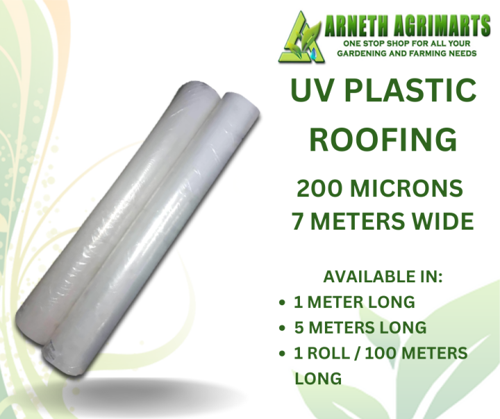 UV PLASTIC ROOFING 200 MICRONS (8 MIL) 7 METERS WIDE Garden Rain ...