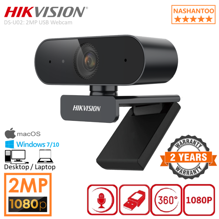 HIKVISION DS-U02 Full HD 1080P USB Wide Angle Webcam with Built-In MIC ...