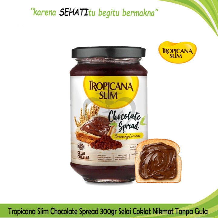 Tropicana Slim Chocolate Spread 300 Gram Selai Cokelat Rendah Gula ...