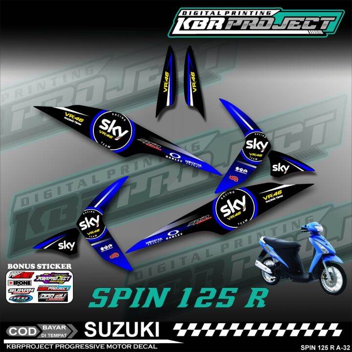 Sticker Striping SPIN 125 R Lis Variasi Stiker Motor SUZUKI Desain ...