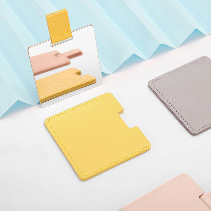 Stainless Steel Card Mirror Portable Fall Proof Rimless Make-up Mirror ...