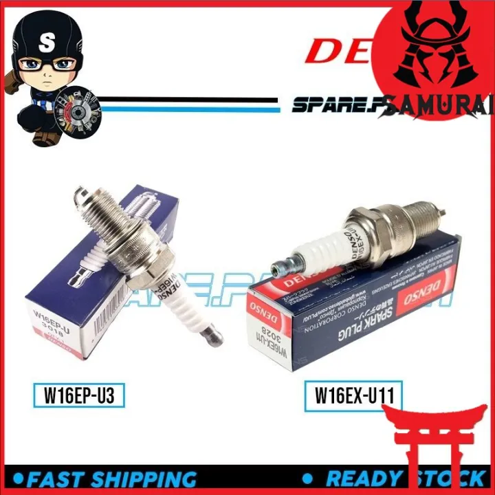Denso Spark Plug W16EP-U3 / W16EX-U11 Proton Saga OLD Iswara Wira 1.3/1 ...