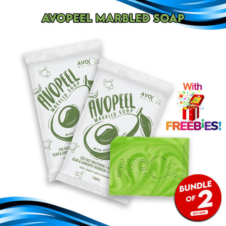 Bundle of 2! Avo Skin Co. Avopeel Soap with FREEBIE! Bleaching Anti Aging 20x Whitening Scar ...