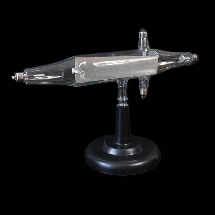 Cathode ray tube electrostatic deflection tube with induction coil ...