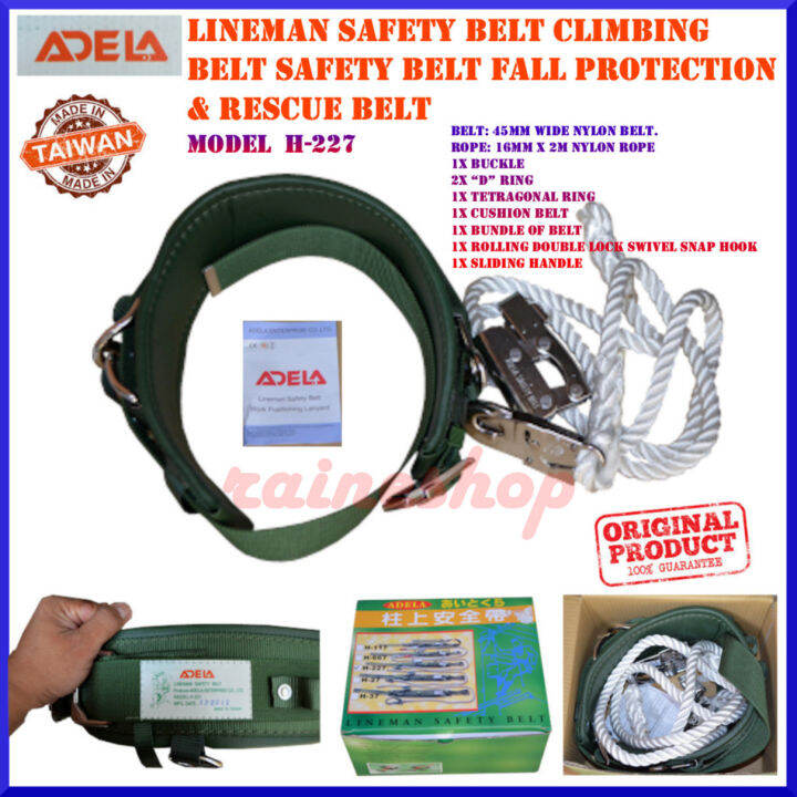 ORIGINAL Adela H-227 Lineman Safety Belt Climbing Belt Safety Belt Fall ...