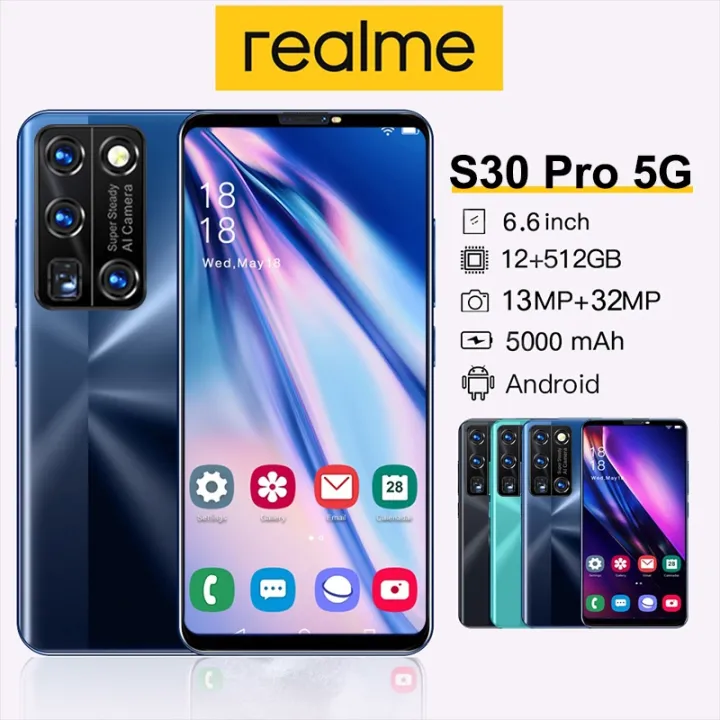โทรศัพท์ Realme7 Pro S30 Pro โทรศัพท์มือถือราคาถูก สมาร์ทโฟน 5G 12+512G ...