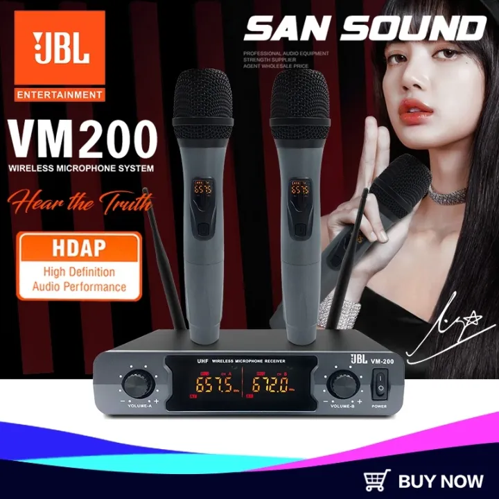 JBL Dual Wireless Microphone VM-200 Wireless Microphone UHF 50m ...