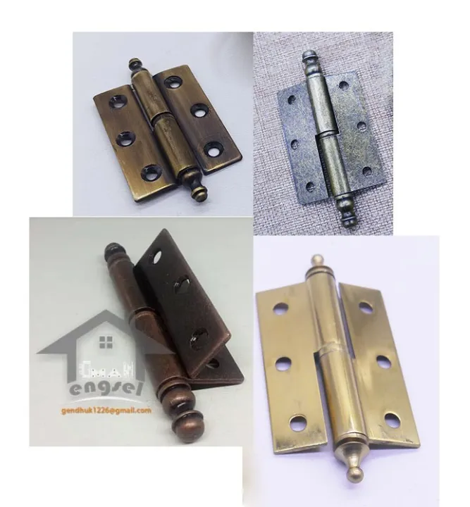 +skrup Engsel H lepas 33x50x1.6 mm Engsel plat copot H pintu lemari ...