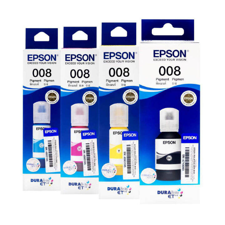 Epson 008 Ink Bottle Set for L15150 L15160 G100 G200 G300 G400 L6550 ...