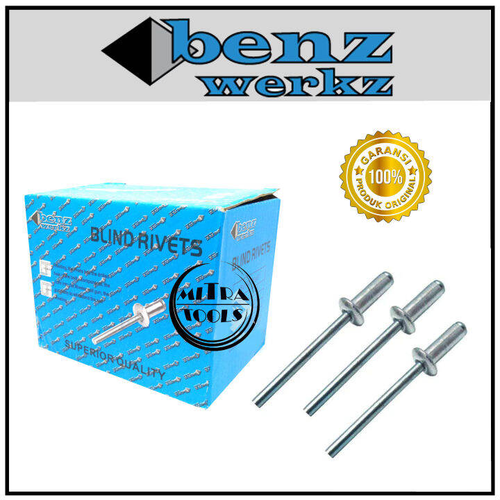 BENZ Paku Rivet 3,2mm 1000 Pcs Blind Rivet Tipe 435 Paku Rifet Ripet ...