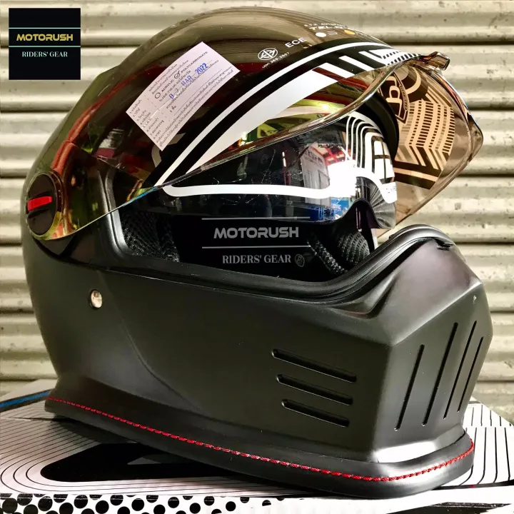 ID Immortal Neo Classic Helmet with Free Visor (Old School Matte Black ...