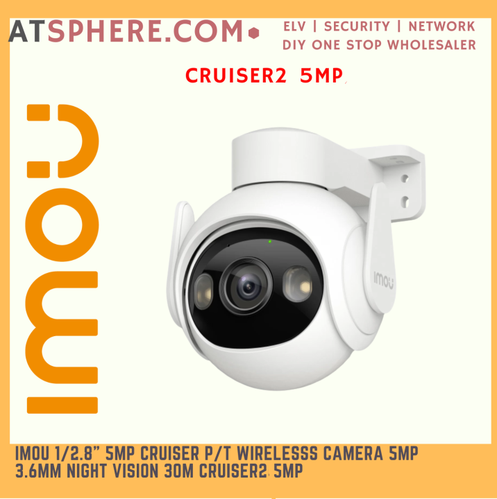 Imou 5MP 5 Megapixel Color Wi-Fi Wifi Outdoor Pan Tilt IP Network CCTV ...