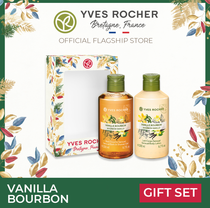 Bourbon Vanilla Shower Gel and Body Lotion 200 ml Gift Set by YVES ...
