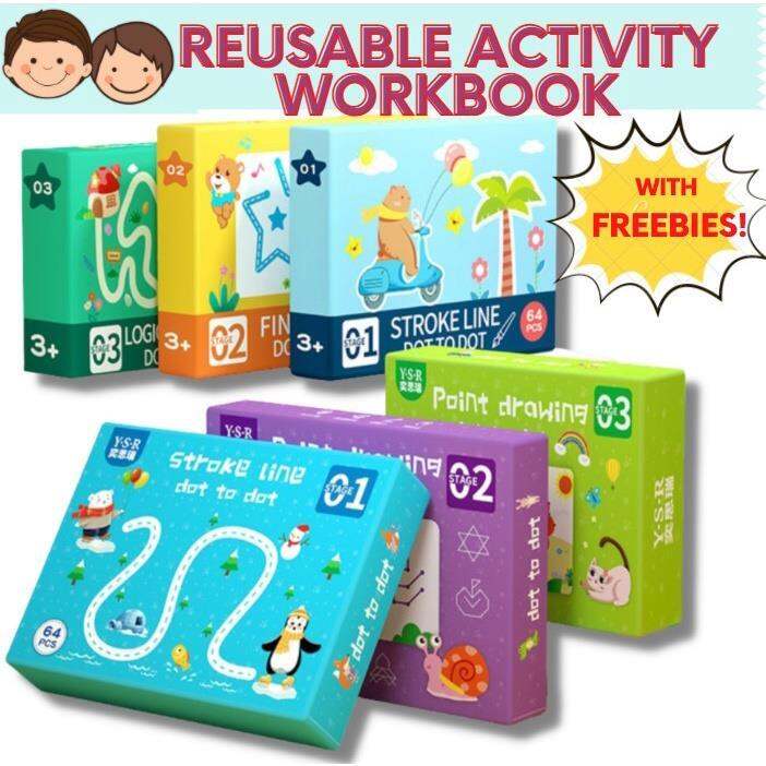 【COD】 Reusable Tracing Activity Workbook for Kids Preschool Educational ...