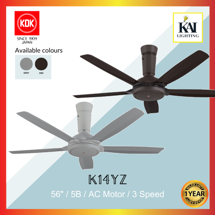 KDK Z Series 4&5 Blade Ceiling Fan 3 Speed Electonic Remote Control KDK ...