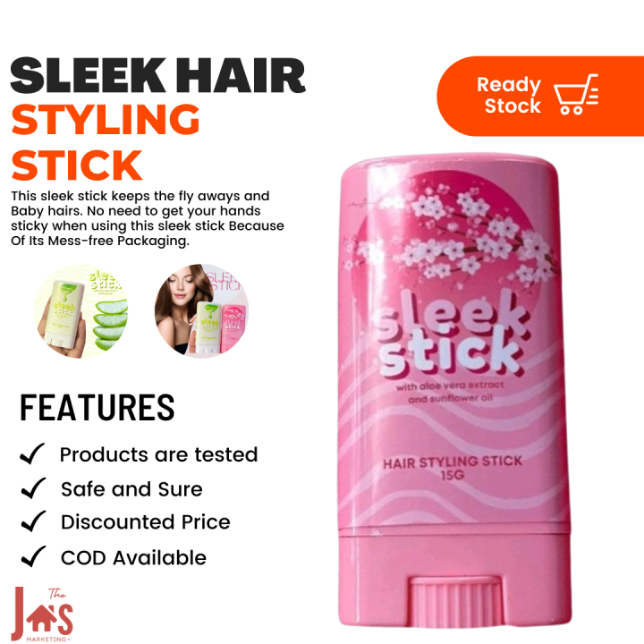 Sleek Stick Hair Styling Stick 15g With Aloe Vera Extract Argan Oil And ...