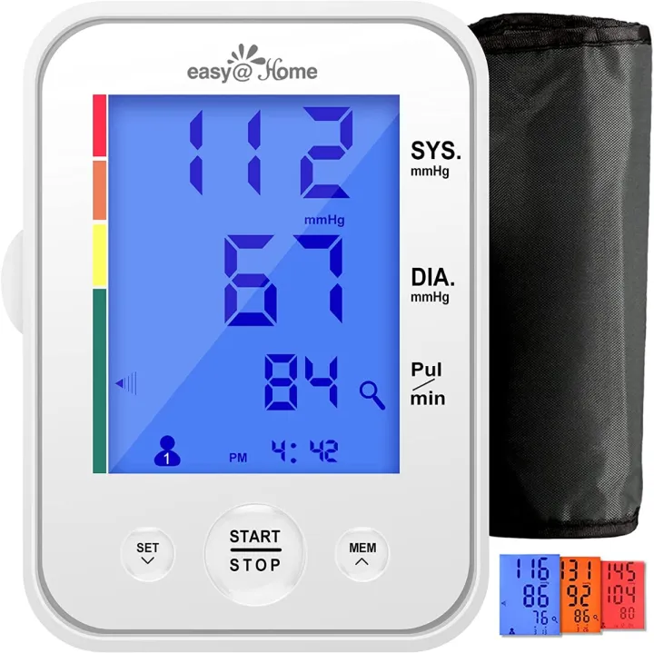 Large Cuff Easy Home Digital Upper Arm Blood Pressure Monitor (BP ...