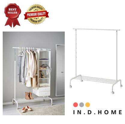 [ IKEA ] RIGGA - 💥 Clothes Rack Drying Rack Shoes Rack Rak Baju Beroda ...