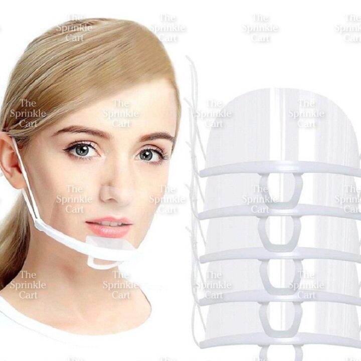 10pcs Clear Mouth Shield Food Protection Face Mask Anti-Fog Faceshield ...