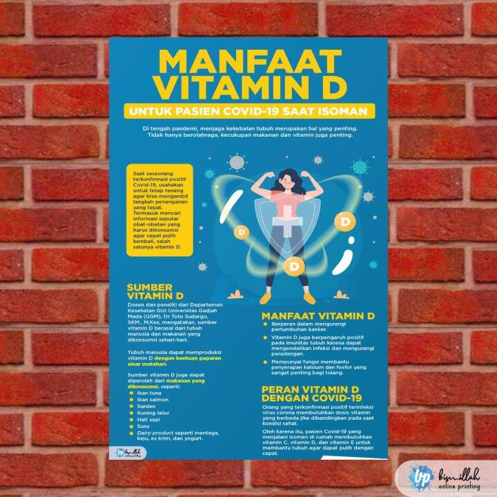 Poster Kesehatan Manfaat Vitamin D | Lazada Indonesia